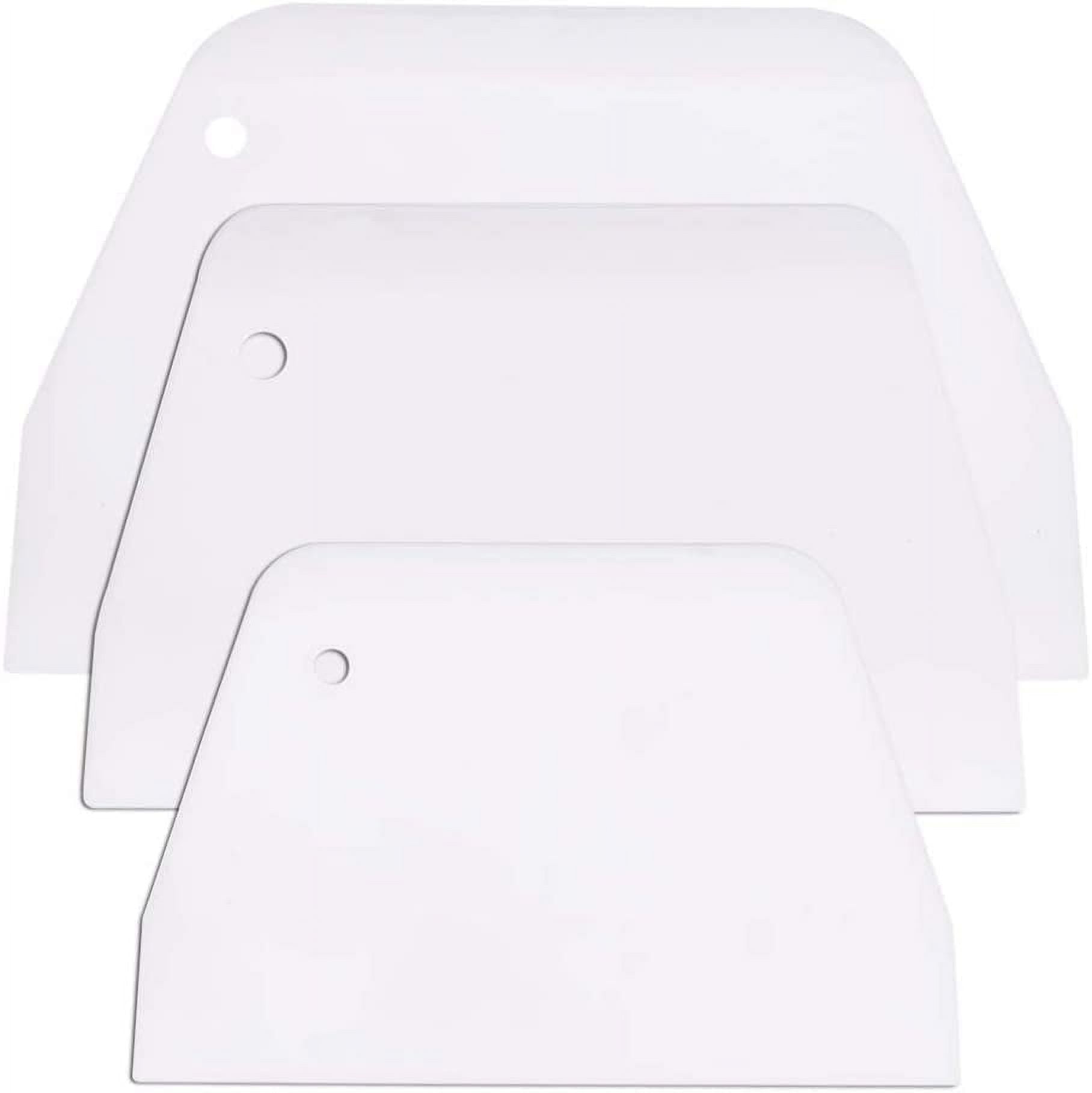 Zoizocp 3 Pieces Food-safe Plastic Dough Scraper Set, Flexible Multipurpose Bench Scrapers ...