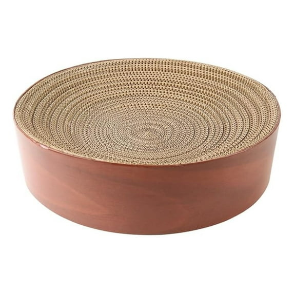 Bowl Shaped Cat Scratcher Round Cardboard Cat Bed and Scratcher in One ...