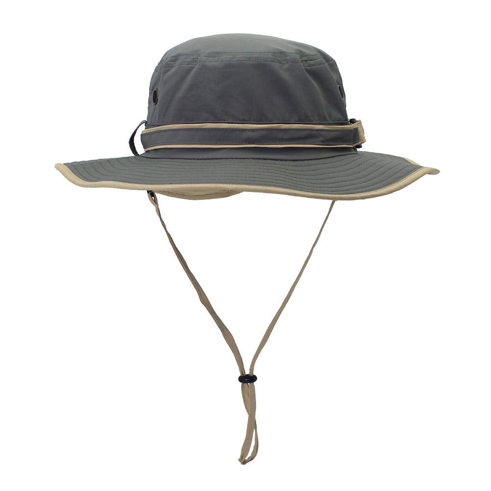 Bowler Cap Bucket Hat with Neck Flap Hiking Hat Big Brim Hat Bucket ...