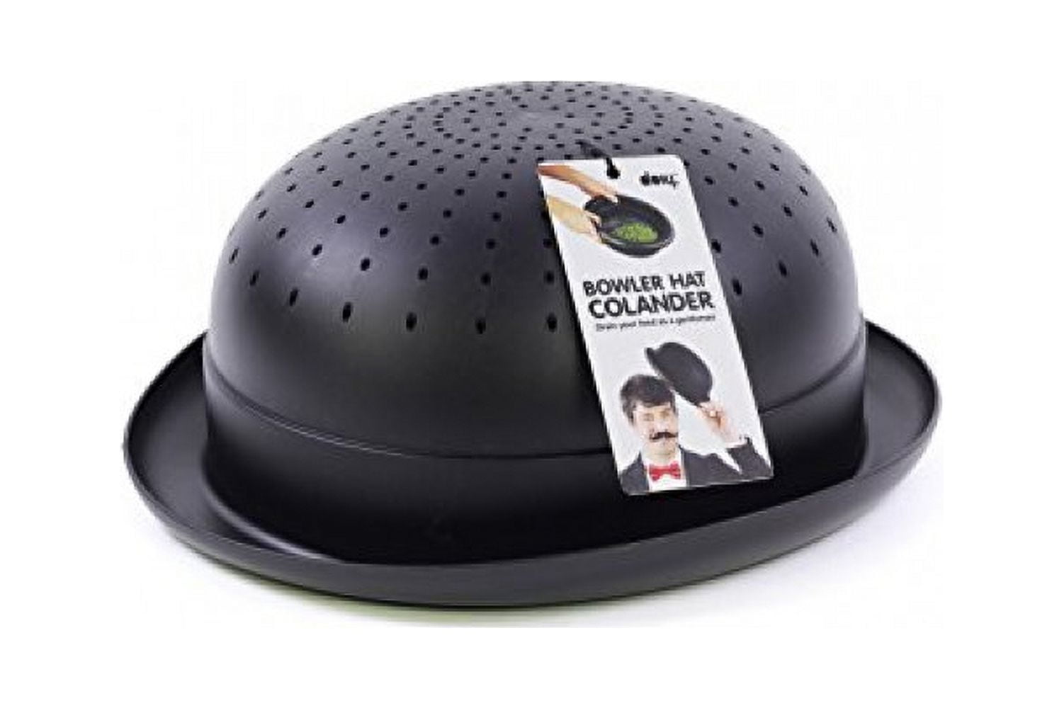 Bowler Hat Kitchen Colander Strainer, Black, for Pasta, Fruits and ...