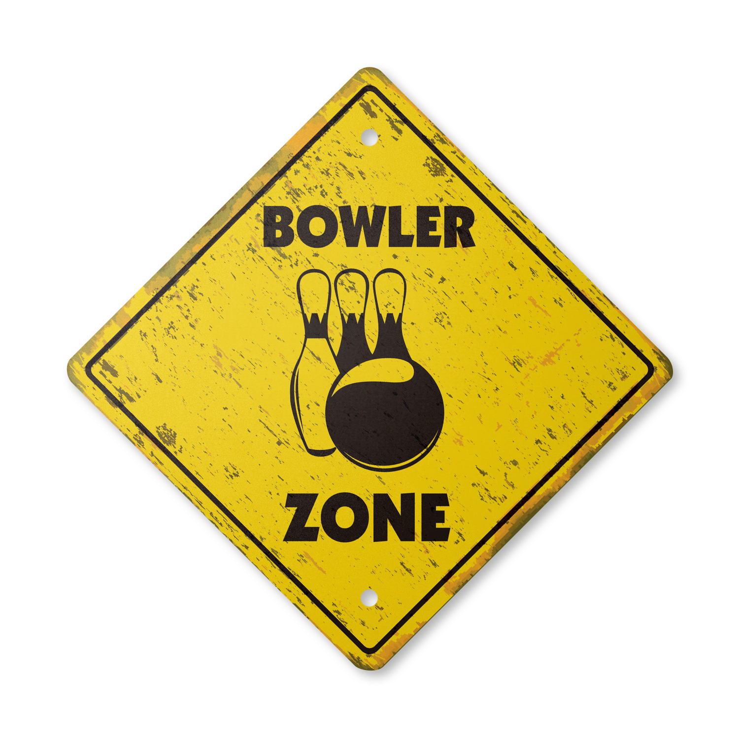 Bowler Vintage Crossing Sign Zone Xing | Indoor/Outdoor Plastic | 20 ...