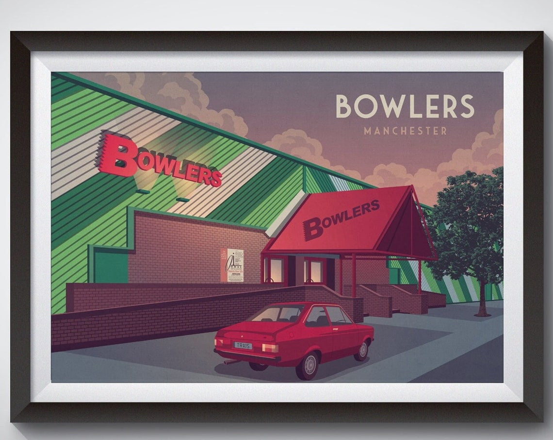 Bowlers Nightclub Manchester Poster, 90S Rave Nostalgia, Trafford Park ...