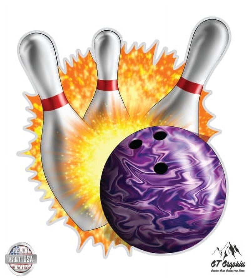 Bowling - 8" Vinyl Sticker - For Car Laptop I-Pad - Waterproof Decal ...