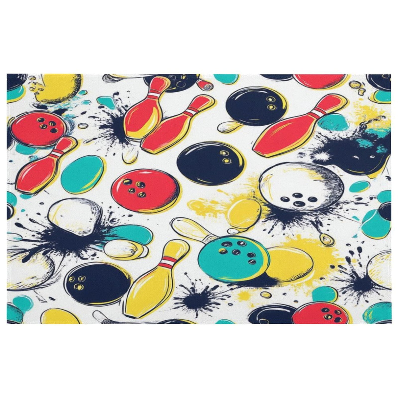 Bowling Abstract Watercolor Illustration Adult Home Decor Bedroom ...