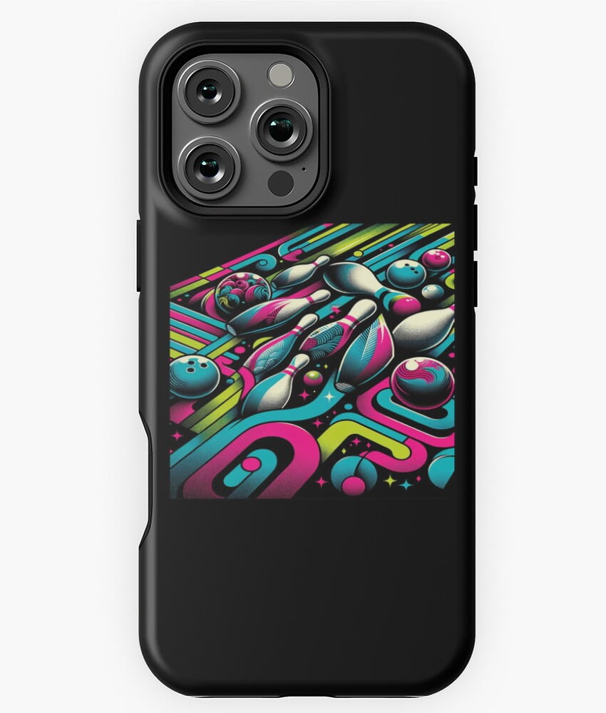 Bowling Alley Carpet Funky Retro Phone Case for iPhone 16 15 14 13 12 ...