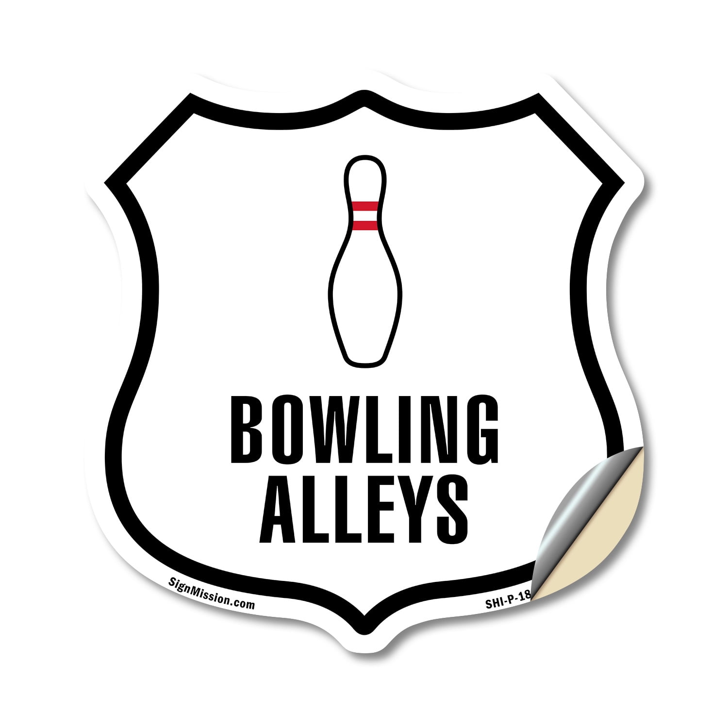 Bowling Alleys (2 Pack) 12 inch X 12 inch Shield Shaped Heavy Duty 3.2 ...