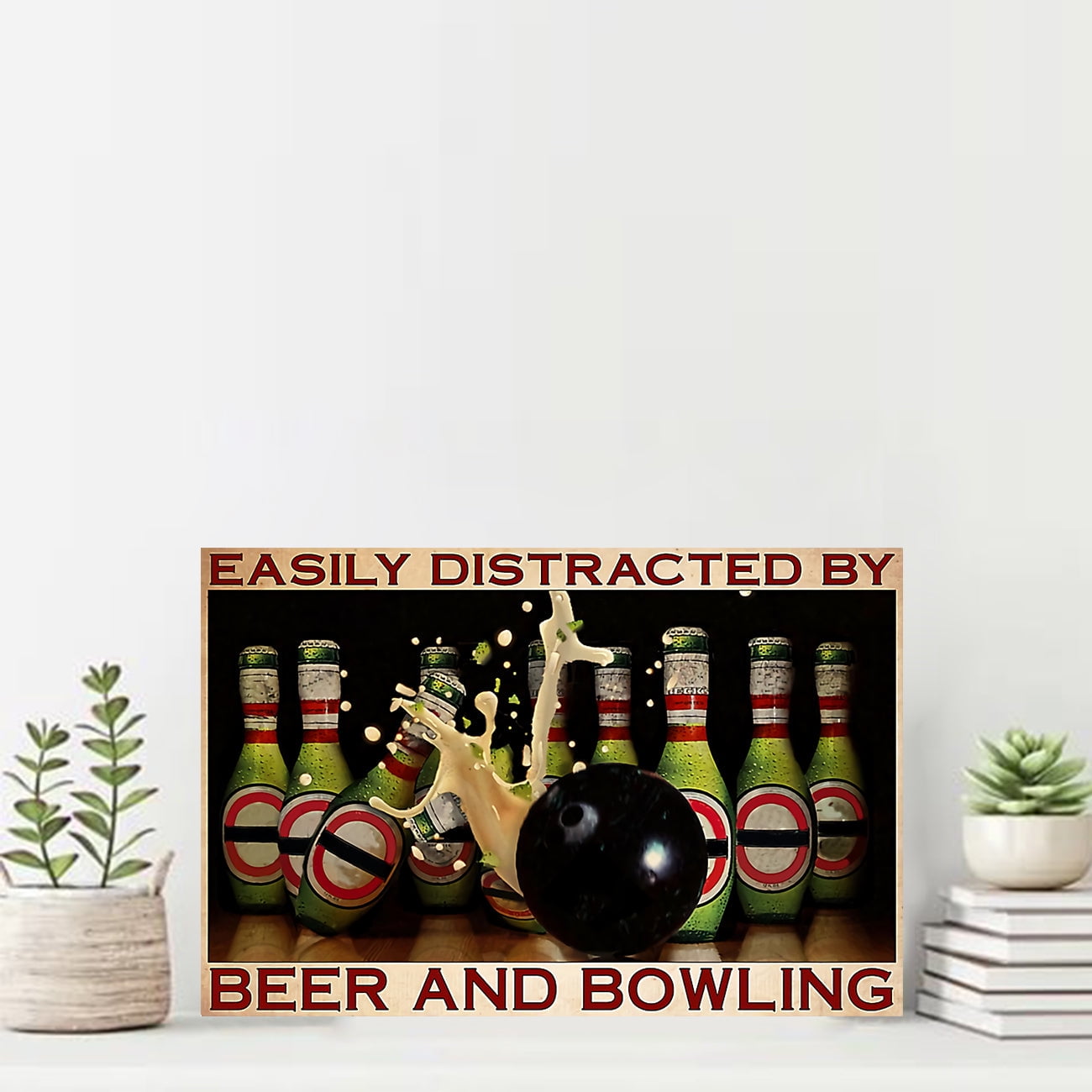 Bowling And Beer Poster Bowling poster gift for bowling lover 24 x 36 ...