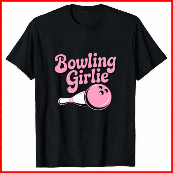 Bowling Athlete Pink Sport Team Player Athletic Competition Art Shirt ...