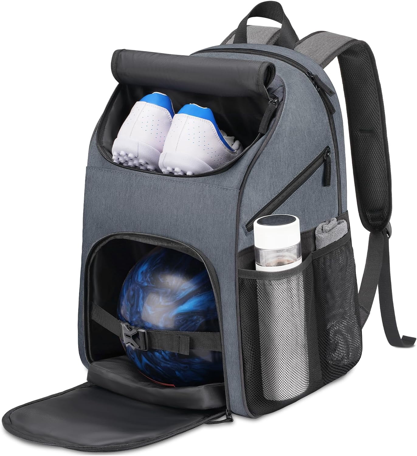 Bowling Backpack, Bowling Ball Bag Totes for Single Ball with Shoe ...