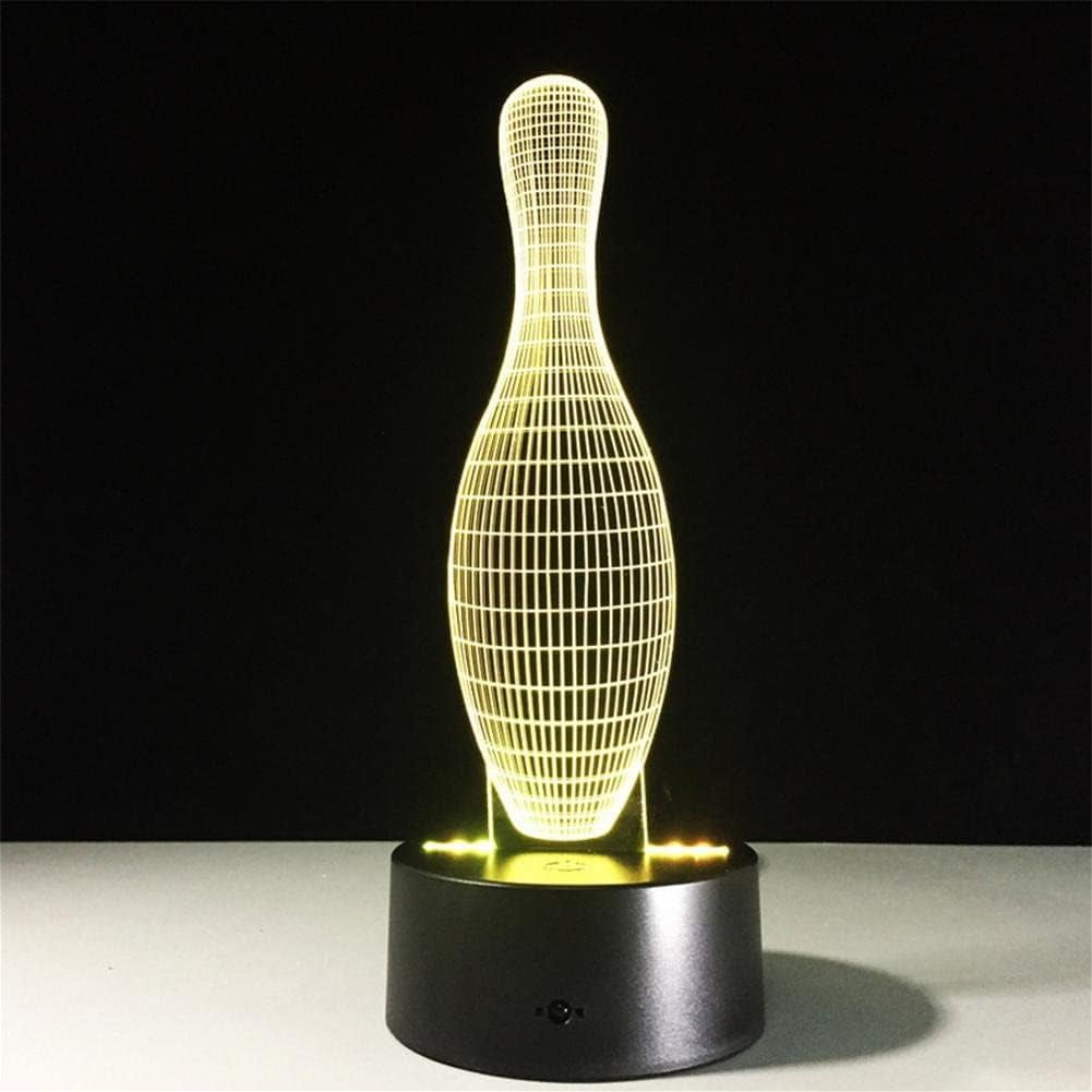 Bowling Ball 3D Illusion Night Light Smart Touch Lamp Creative RGB ...