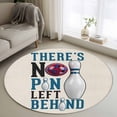 Bowling Ball 4FT Round Area Rugs There's No Pin Left Behind Linen ...