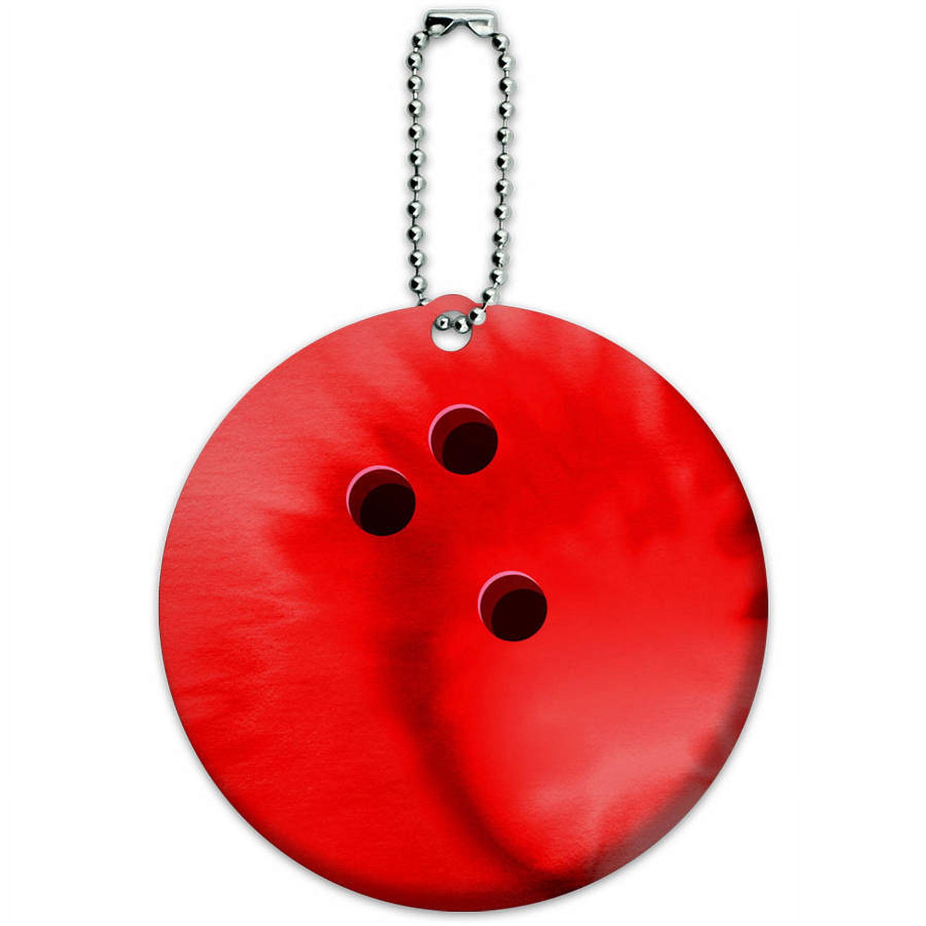 Bowling Ball Round Luggage ID Tag Card for Suitcase or Carry-On ...