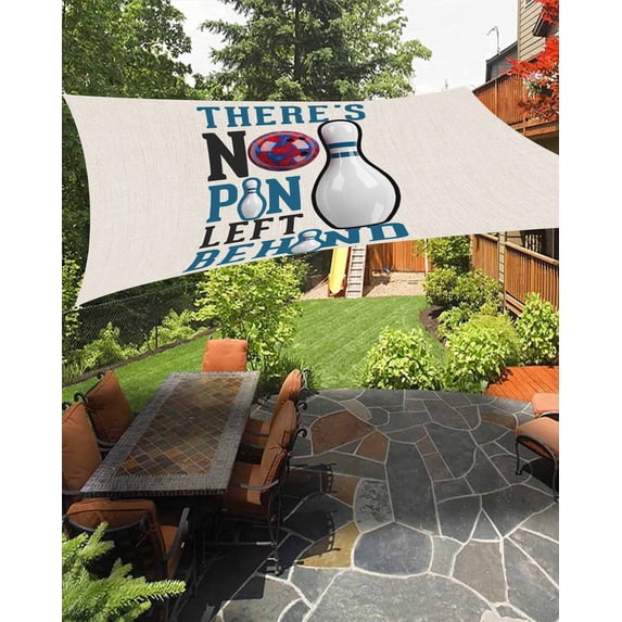 Bowling Ball Sun Shade Sail 6.5'X10' There's No Pin Left Behind Linen ...