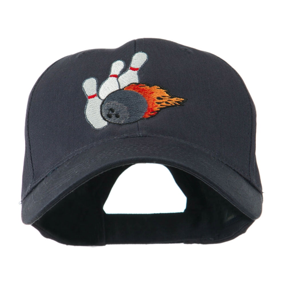 Bowling Ball and Pins Embroidered Cap - Navy OSFM - Walmart.com