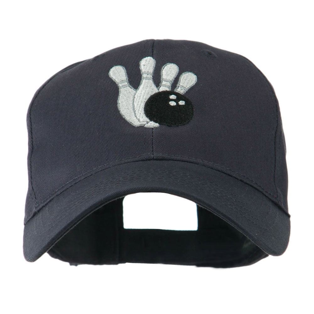 Bowling Ball with 4 Pins Embroidered Cap - Navy OSFM - Walmart.com