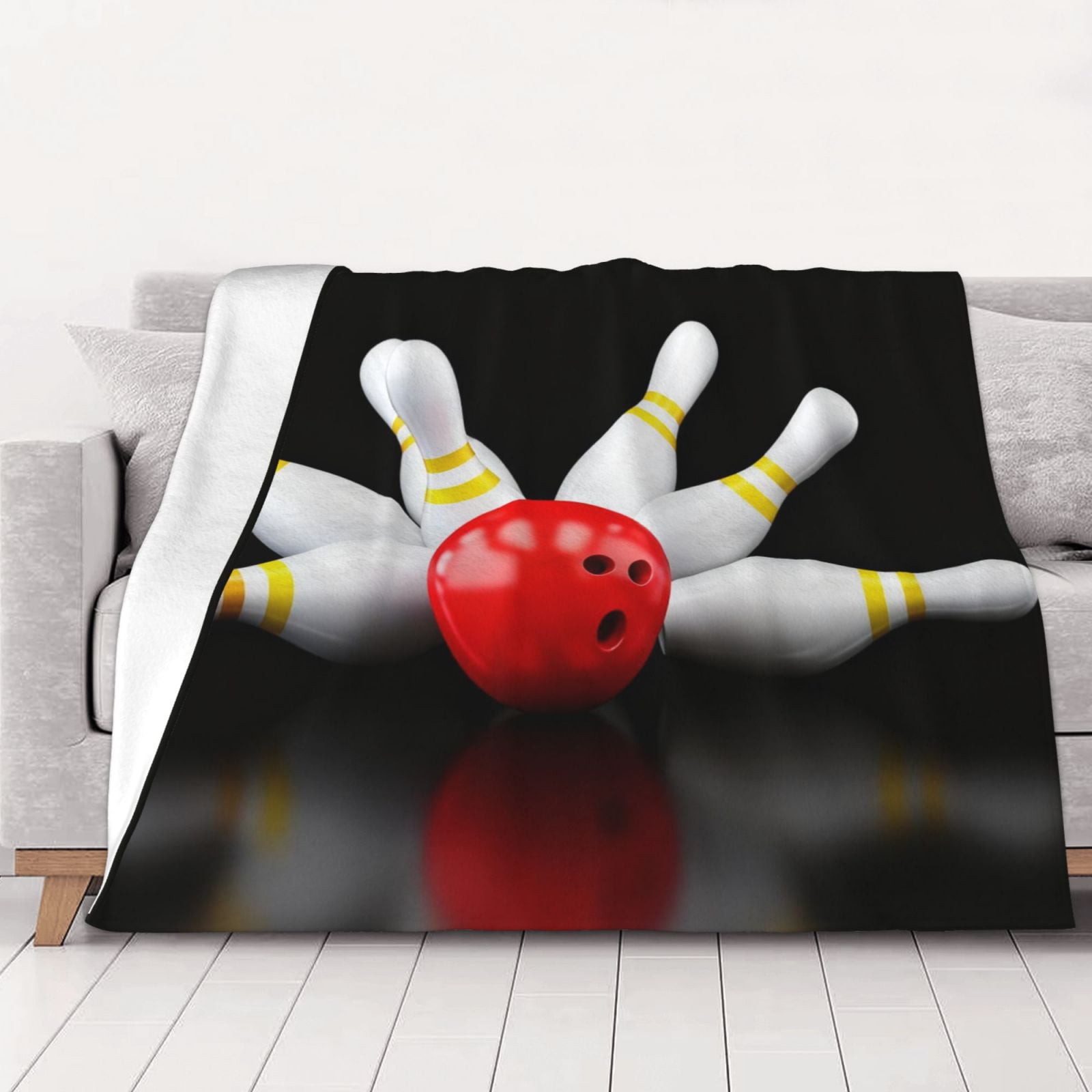 Bowling Bottle Print Warm Cozy Plush Throw Blanket for Couch Bed Sofa ...