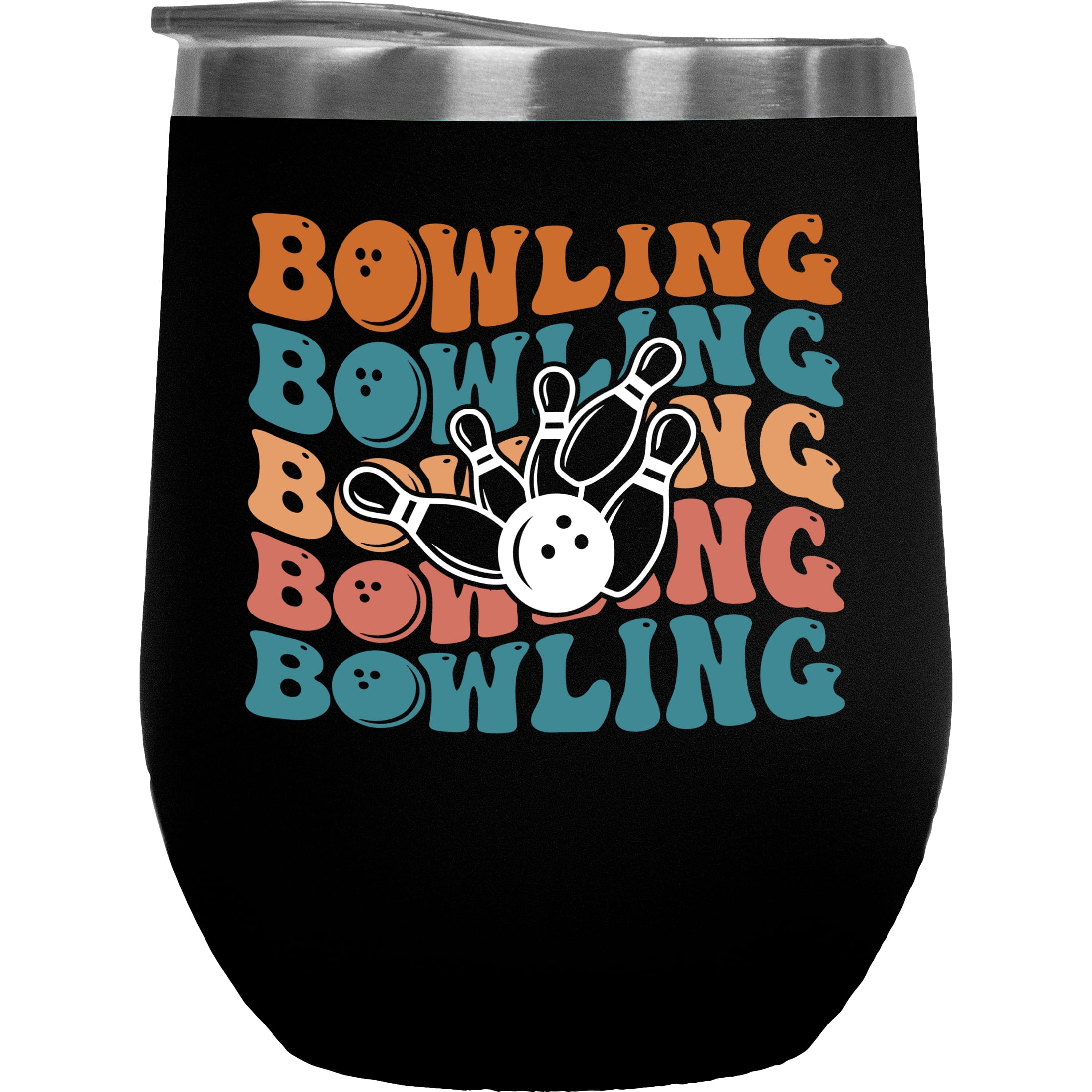 Bowling, Bowler or Sports Themed, Groovy Retro Wavy Text Merch Gift ...