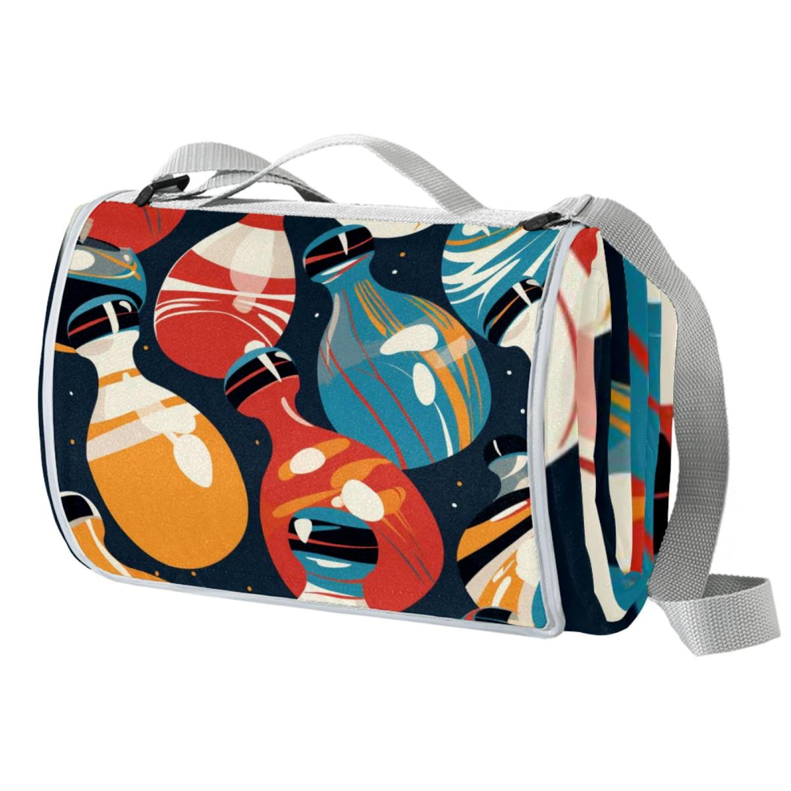 Bowling Canvas Picnic Blanket Outdoor Waterproof Portable Mat for ...