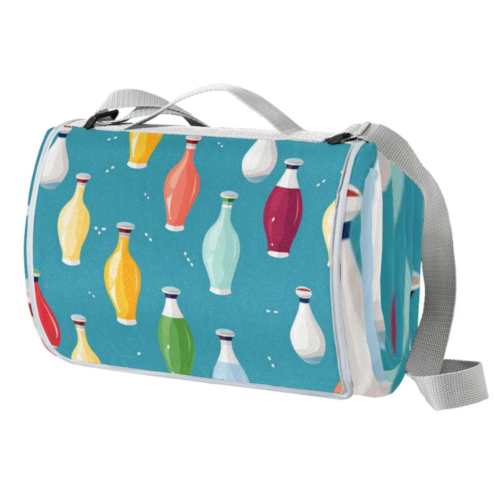 Bowling Canvas Picnic Blanket Waterproof Outdoor Extra Large for Family ...