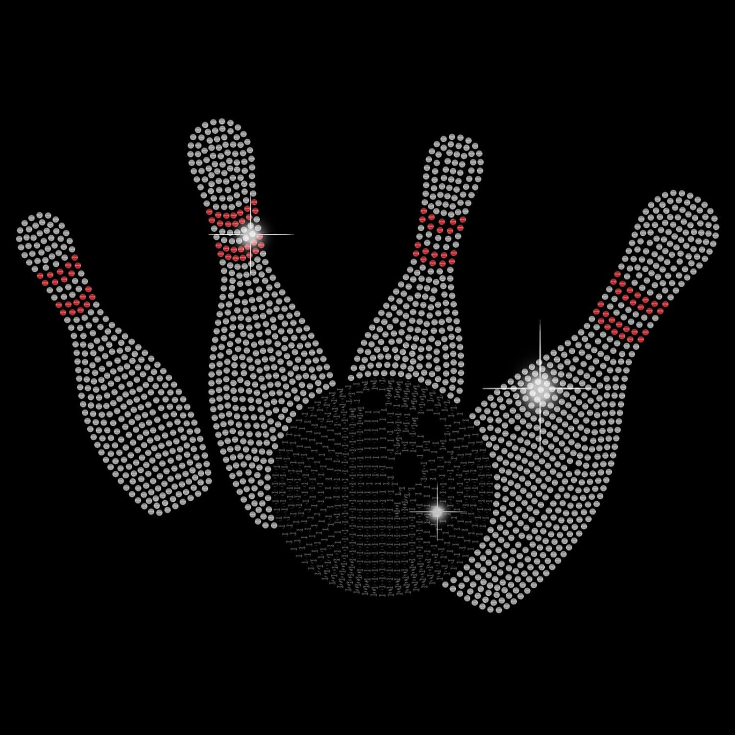 Bowling Crystal Rhinestone Heat Transfer Stars Bling Rhinestone ...
