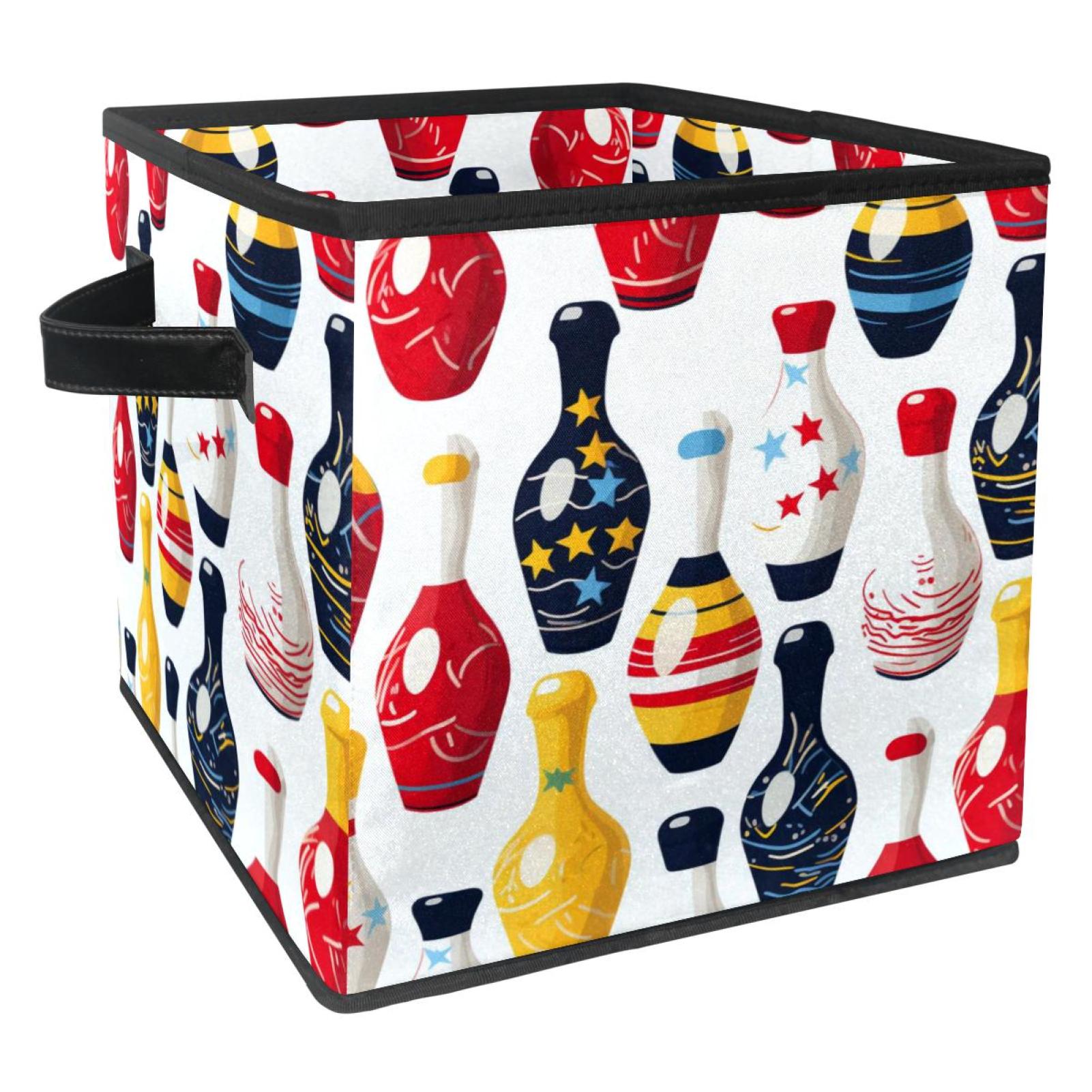 Bowling Foldable Clothes Storage Toy Box Storage Bin with Handle, 10.8 ...