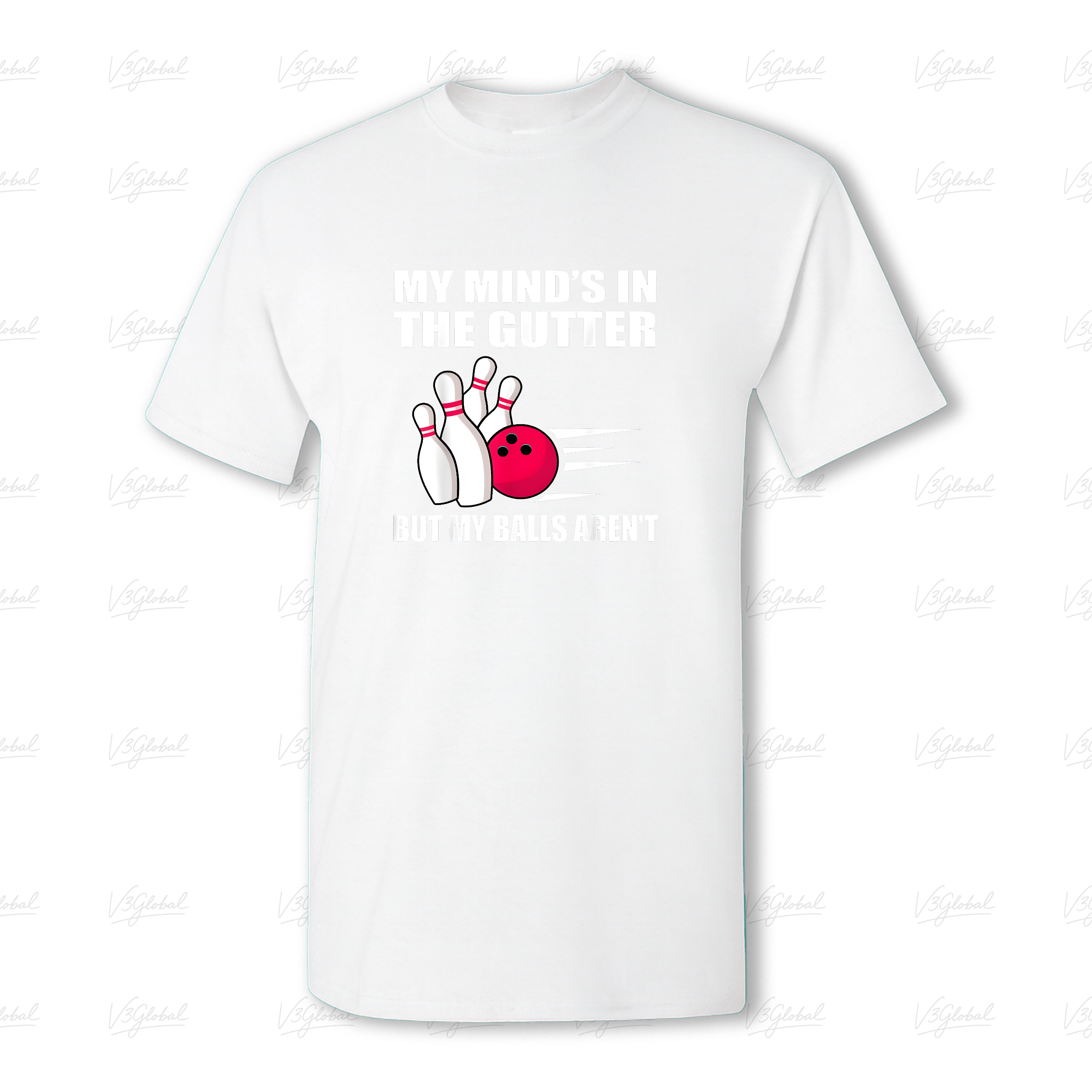 Bowling Hobby A Sport With Pins Ball and Strikes Unisex Tee, for men ...