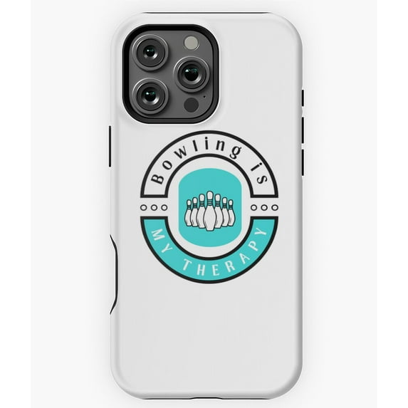 Bowling Is My Therapy Funny Motivational Phone Case for iPhone 16 15 14 ...