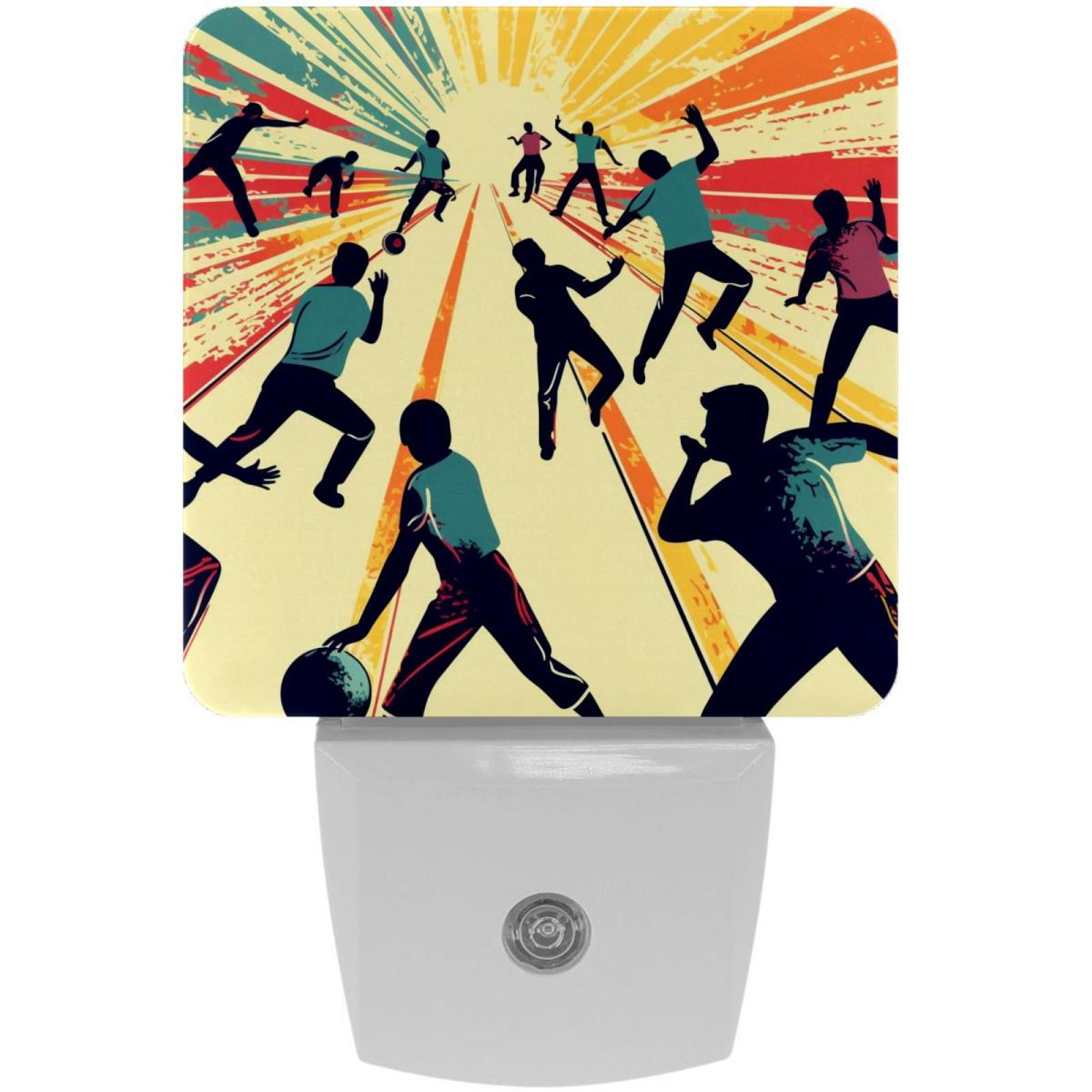 Bowling LED Square Night Lights - Energy Efficient Plug-in Wall Lamp ...