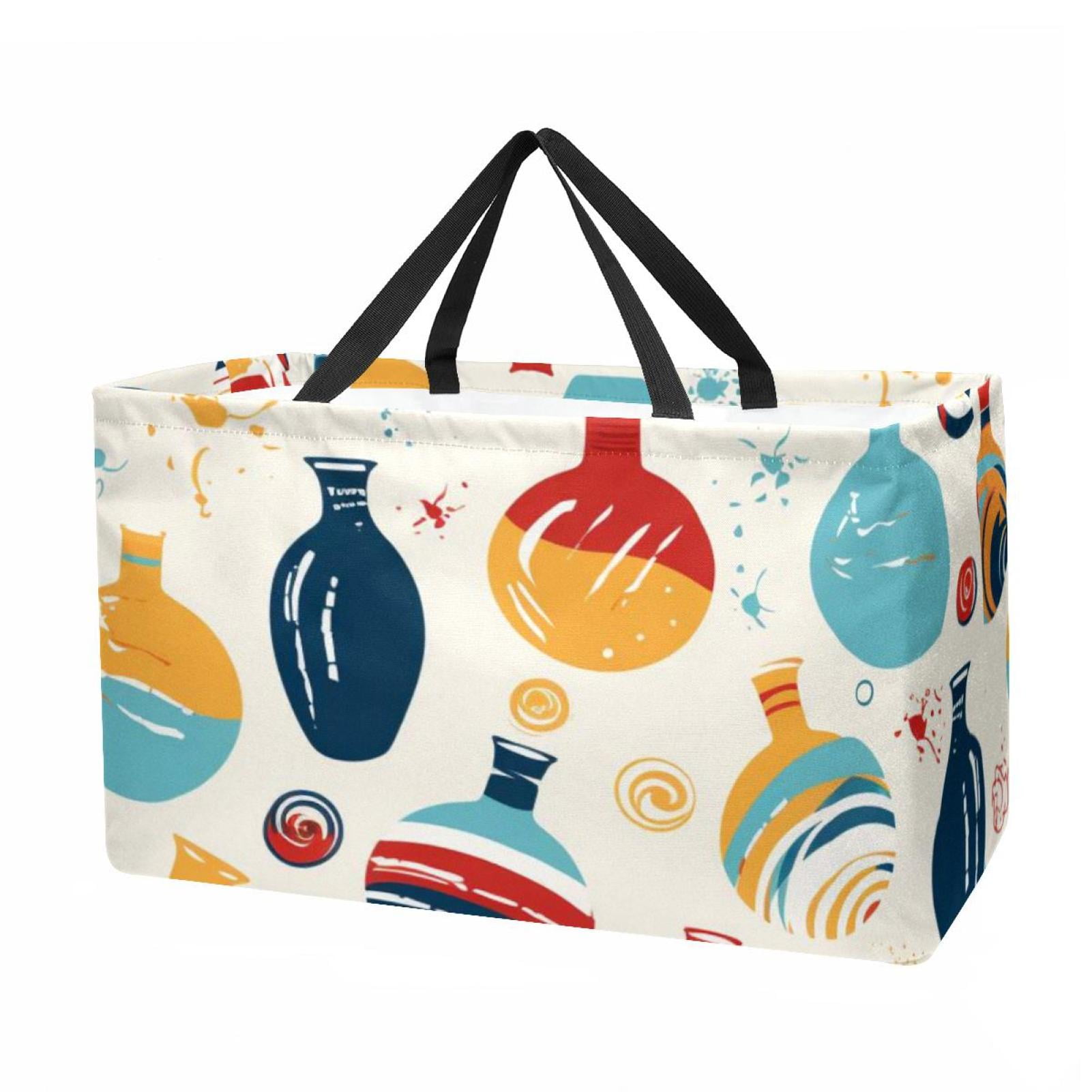 Bowling Large Capacity Foldable Oxford Cloth Picnic Basket - Reusable ...