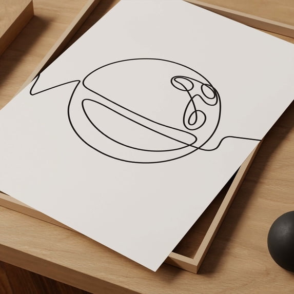 Bowling Line Art Print, Minimalist Wall Art, Teen Boy Decor, Boys ...