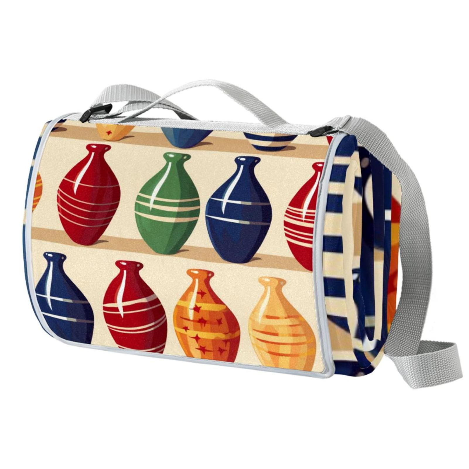 Bowling Outdoor Canvas Picnic Blanket Waterproof and Foldable Mat with ...