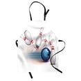 Bowling Party Apron Thrown Ball and Scattered Pins Speed Hit the Target ...