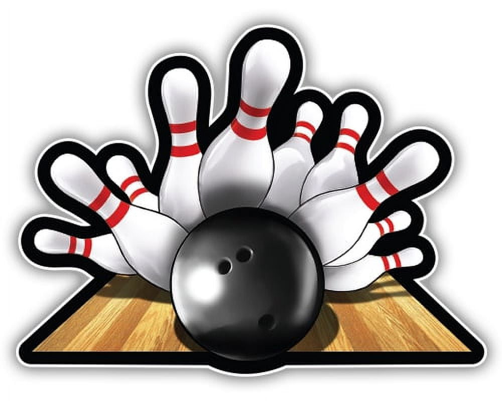 Bowling Pins - 12" Vinyl Sticker Waterproof Decal - Walmart.com