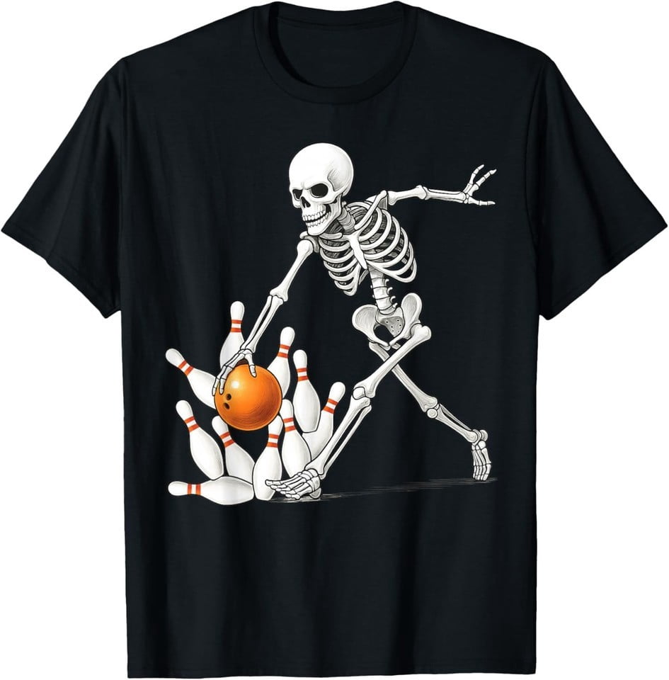 Bowling Player Bowler Strike Sports Art T-Shirt - Walmart.com