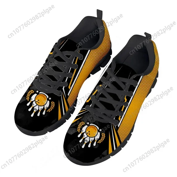 Bowling Player Club Print Men's Casual Basic Daily Shoes Breathable ...