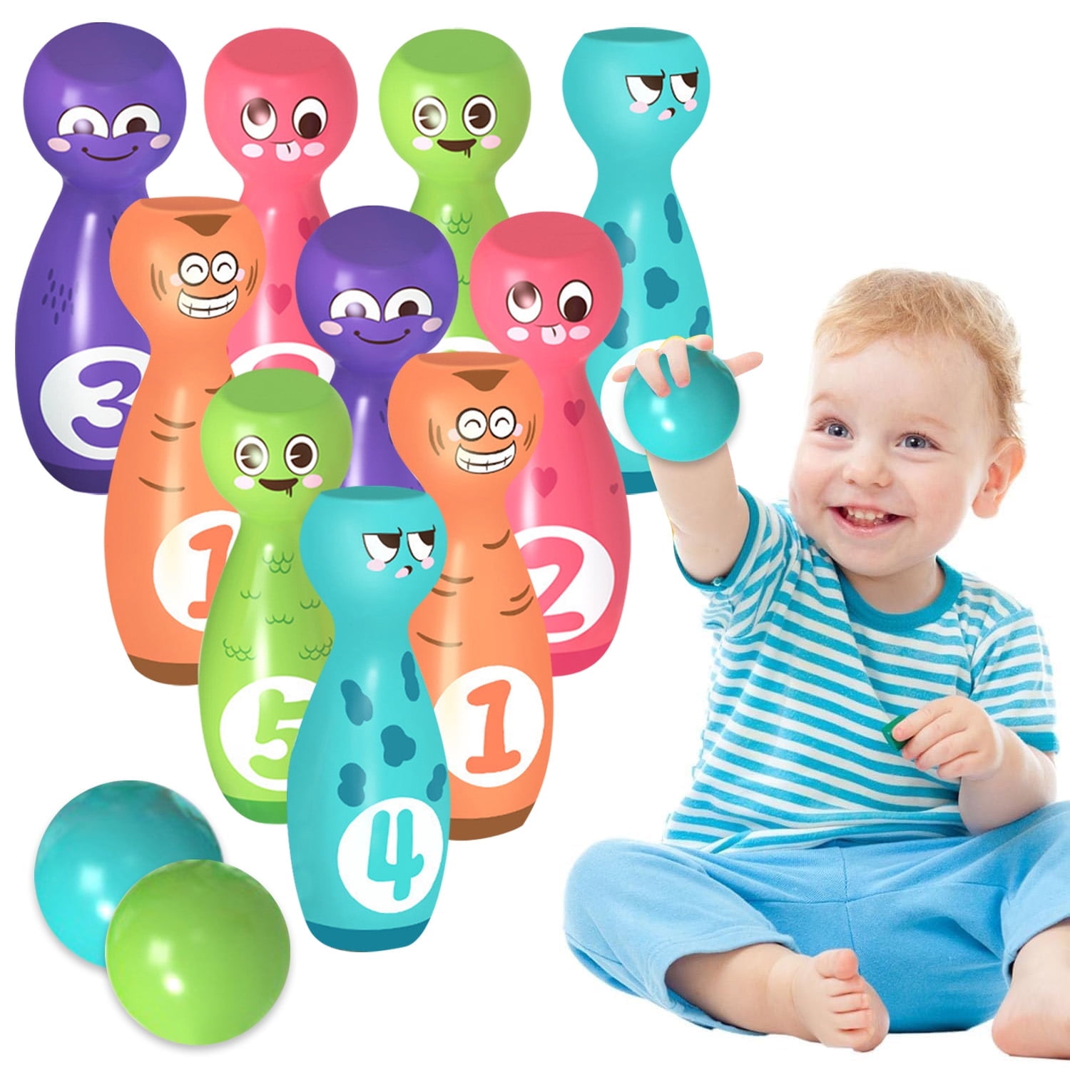 Bowling Set for Kids,Bowling Toys for 3 4 5 6 Years,Indoor Outdoor Toys ...