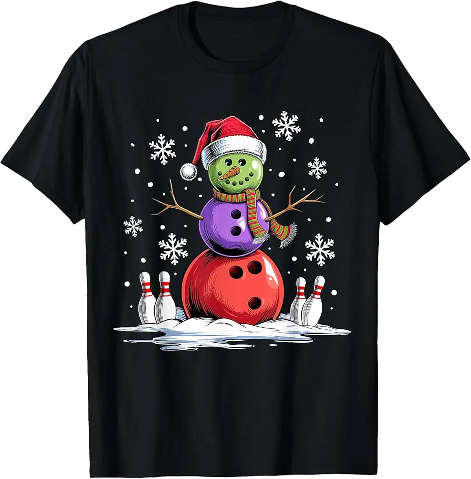 Bowling Snowman Funny Player Festive Hat Christmas Holiday Humor Unisex ...