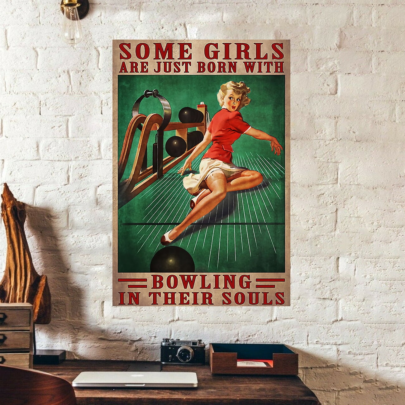 Bowling Some Girls Poster Bowling poster gift for bowling lover 11 x 17 ...