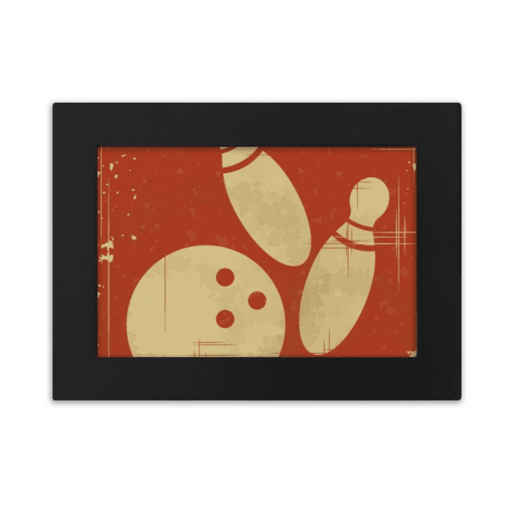 Bowling Sport Illustration Red Pattern Desktop Photo Frame Ornaments ...