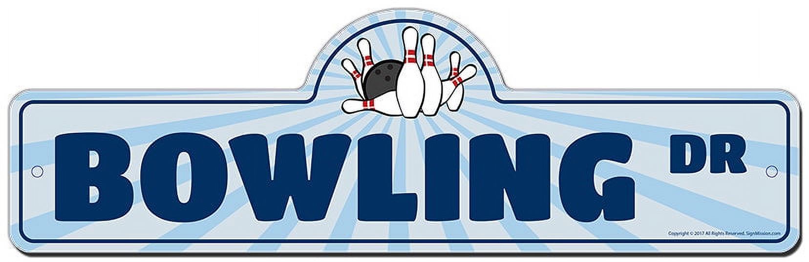 Bowling Street Sign | Indoor/Outdoor | Funny Home Decor for Garages ...