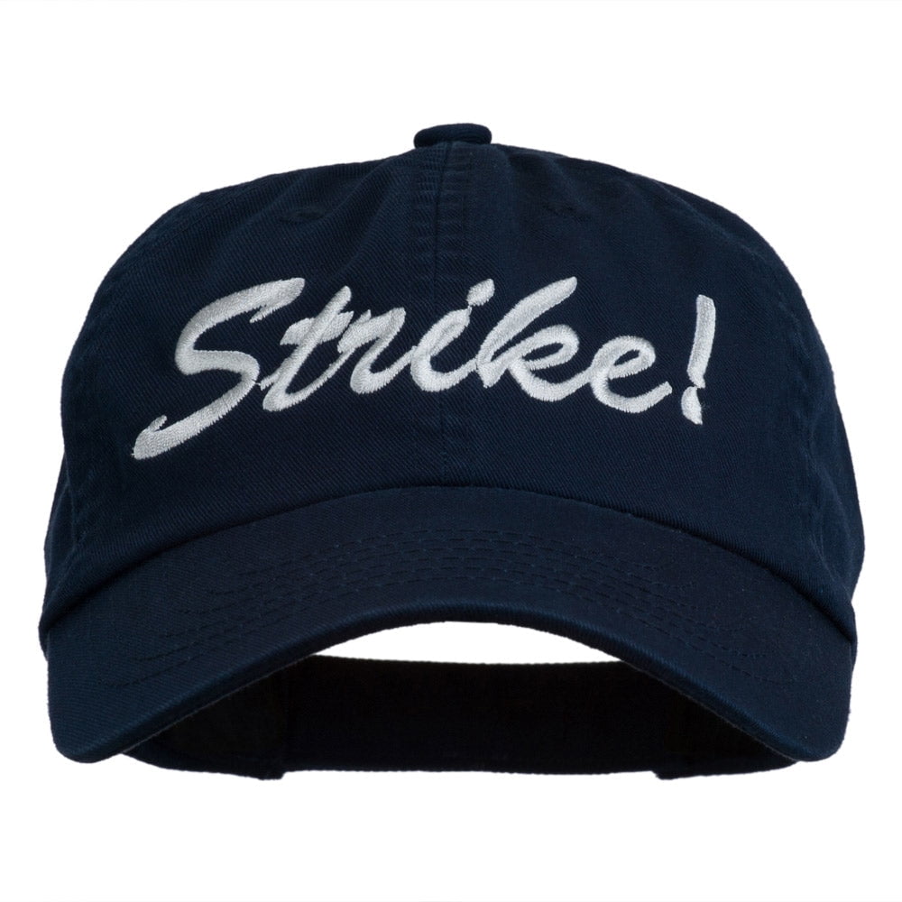 Bowling Strike Embroidered Low Profile Washed Cap - Navy OSFM - Walmart.com