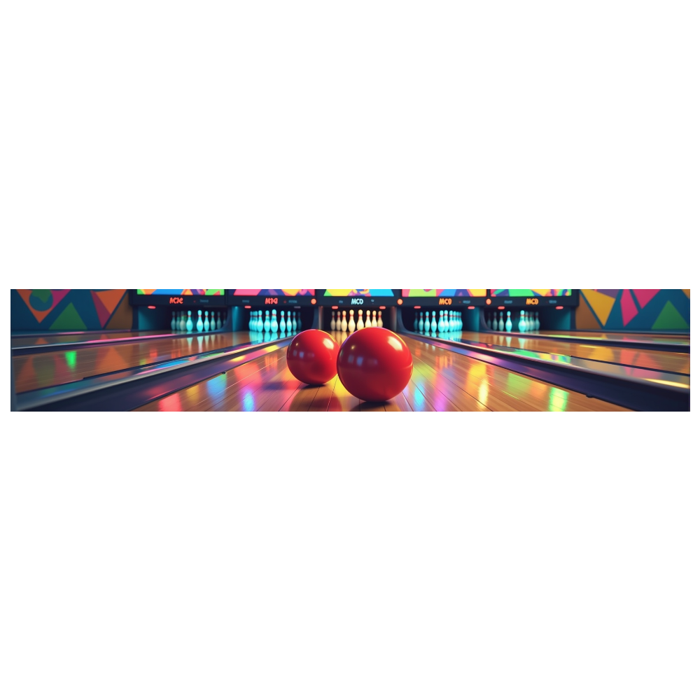 Bowling Themed Colorful Backdrop Banner for Party Bowling Alley ...