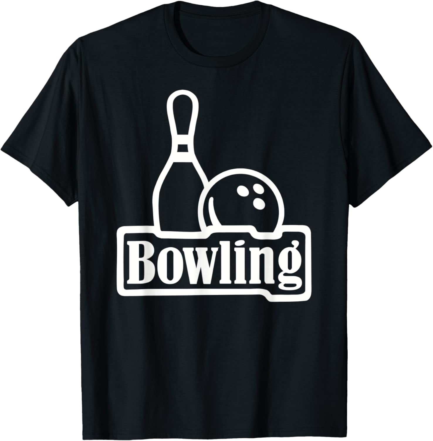 Bowling ball and pin Funny Creative Graphic T-Shirt - Walmart.com