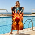 Bowling game pattern polyester beach towel, quick-drying soft and ...