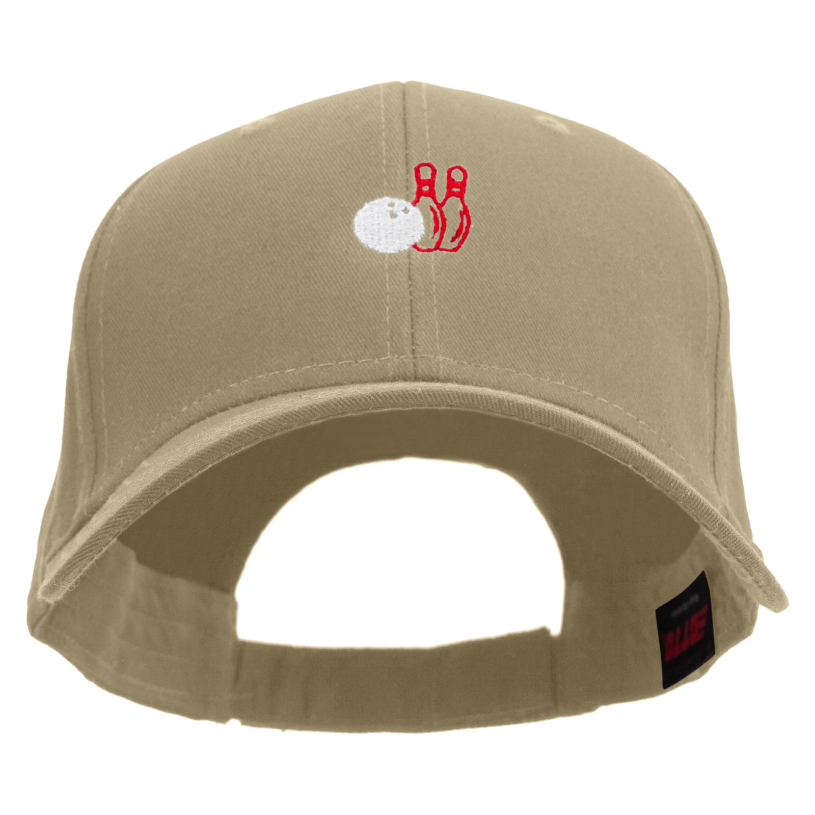 Bowling with Ball Logo Embroidered Low Profile Cap - Khaki OSFM ...
