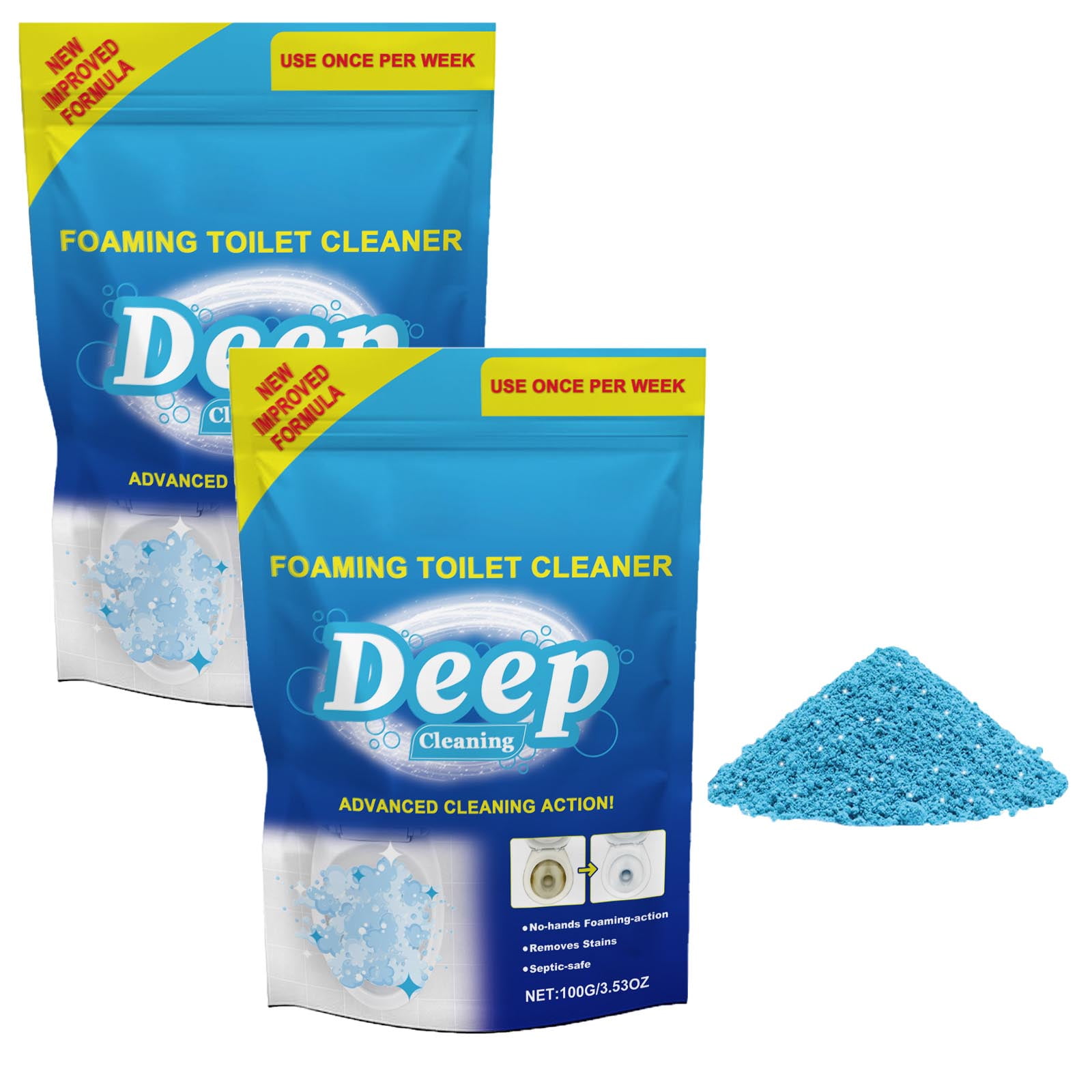Bowlrefresher Foaming Toilet Cleaner, Self Activating Powder, Foaming ...