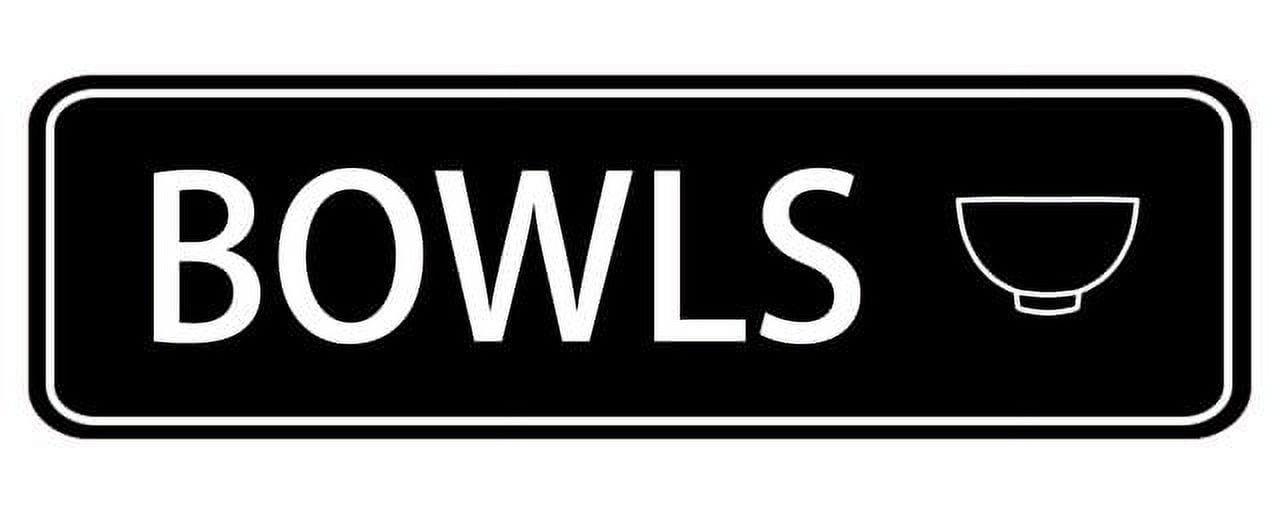 Bowls Acrylic Sign For Office Door Wall Home And Business, Easy To ...