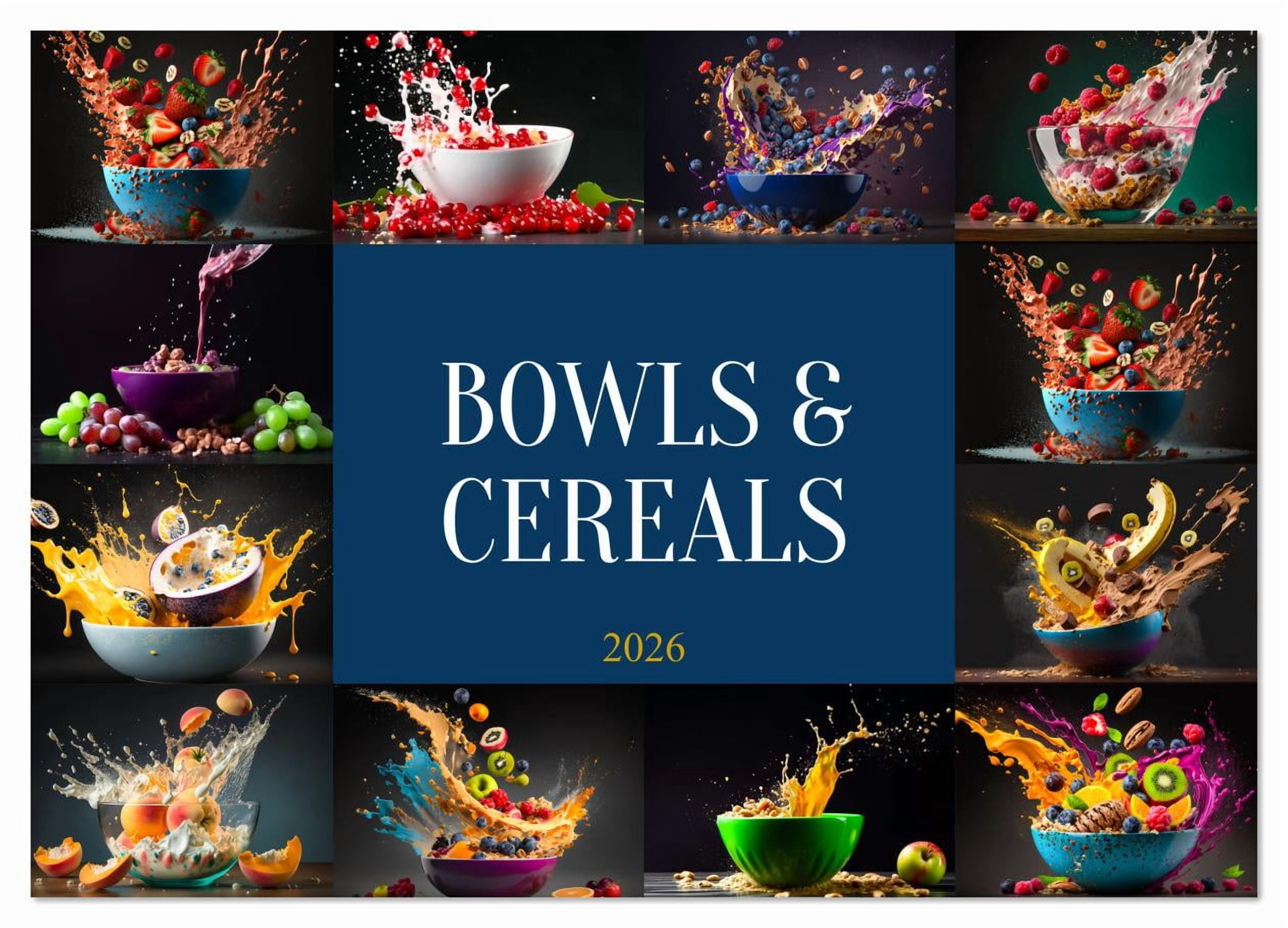 Bowls & Cereals (Monthly Wall Calendar 2026 16.5 x 23.4 (open ...