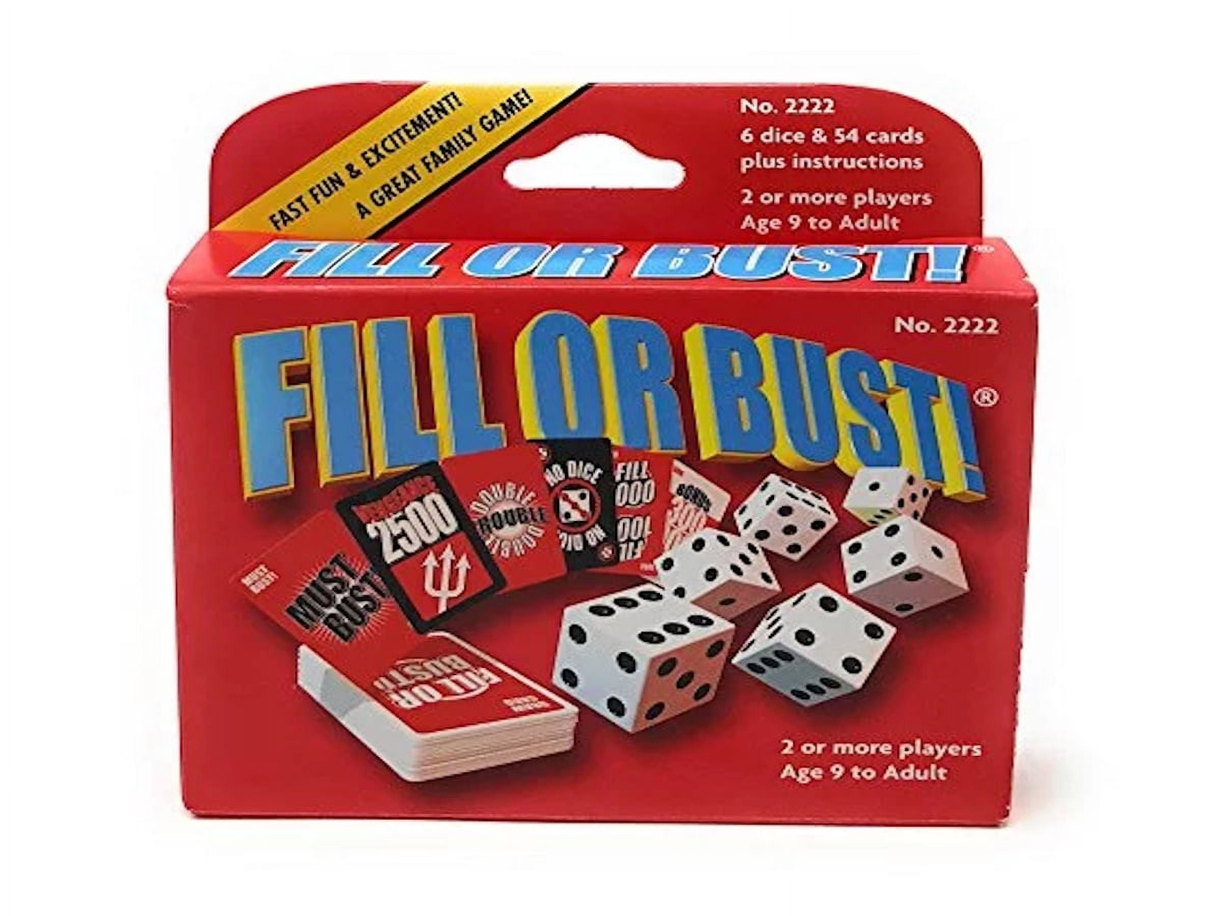 Bowman Games Fill or Bust Card and Dice Game for Team Play and Multiple ...