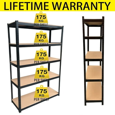 Plano 5-Shelf Extra Heavy Duty Plastic Storage Shelf Unit, 72.5” x 36 ...